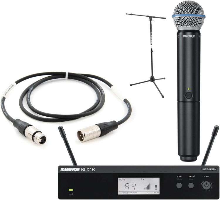 Shure BLX24R/Beta58 Mic Month 2013 Bundle - WIth Stand & Cable | Sweetwater