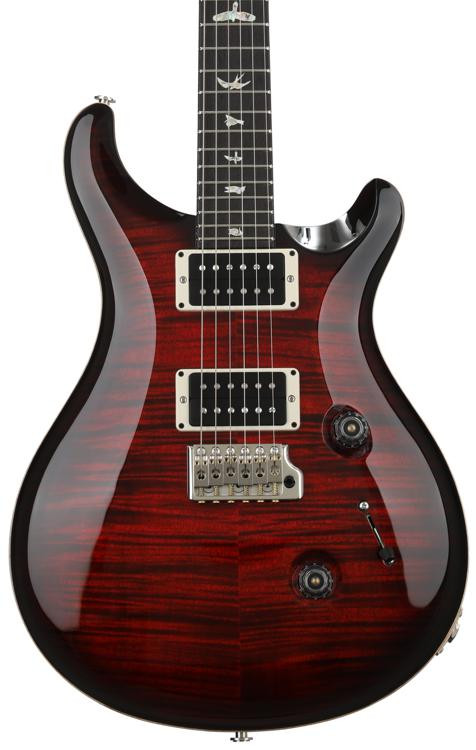PRS Custom 24 10-Top - Fire Red Burst w/ Pattern Regular Neck & Nickel ...