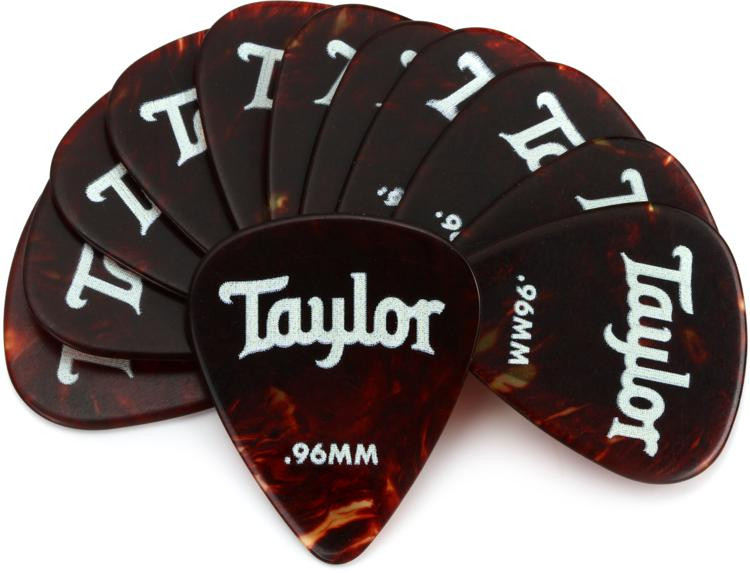 Taylor Celluloid 351 Guitar Picks 12-pack - Tortoise Shell .96mm ...