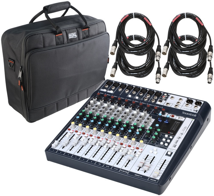 Soundcraft Signature 12 Mixer with Case and Cables | Sweetwater