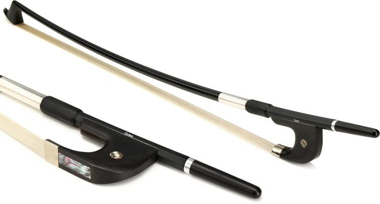 GEWA Carbon German Double Bass Bow, Full-lined Nickel - 3/4 Size ...