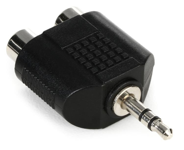 Hosa GRM-193 Dual RCA Female to 3.5mm TRS Male Adapter | Sweetwater