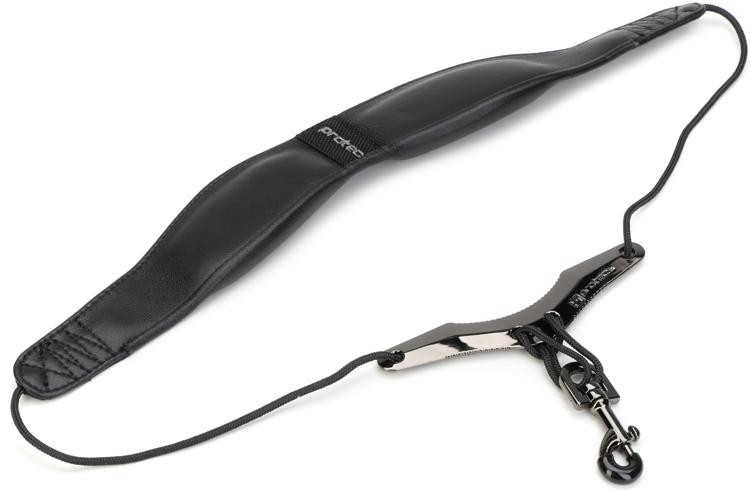 Protec Less Stress Leather Saxophone Neck Strap with Comfort Bar - 22 ...