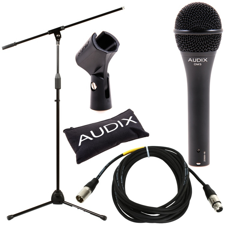 Audix OM5 Mic, Cable, and Stand Package | Sweetwater