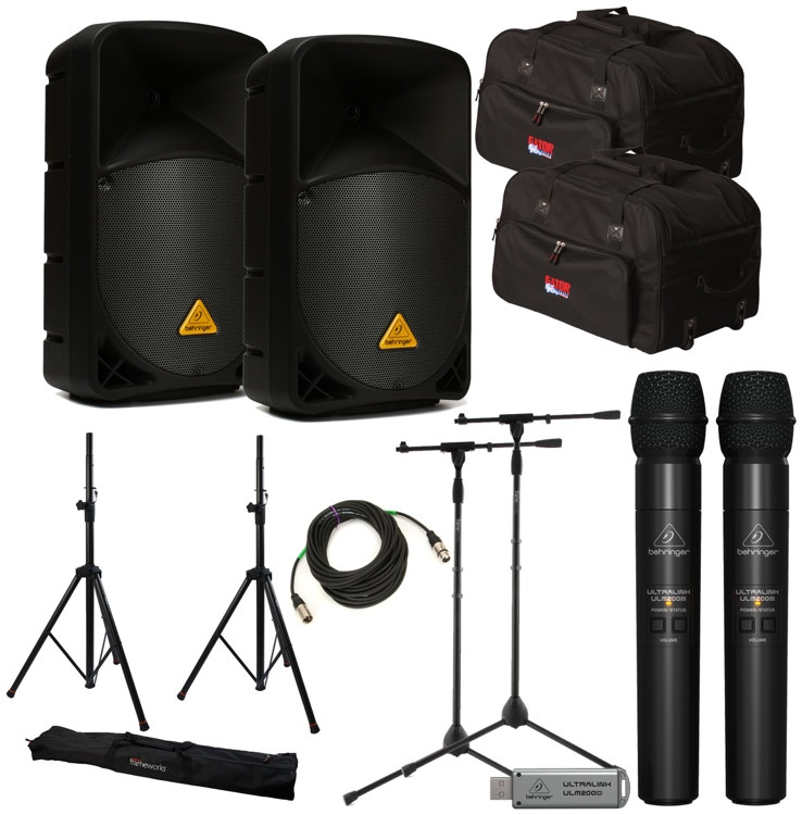 Behringer B112D Package - with Wireless Mics | Sweetwater