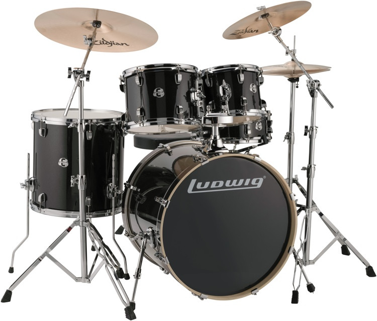 Ludwig Element Evolution 5-piece Drum Set with Zildjian ZBT Cymbals ...