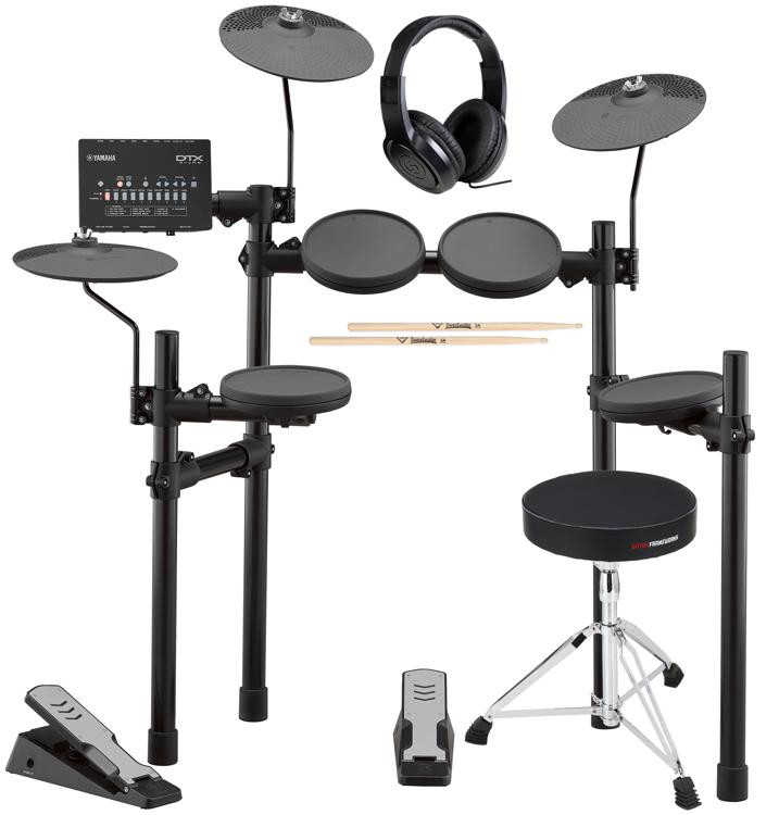 Yamaha DTX402K Electronic Drum Set Essentials and Headphones Bundle ...