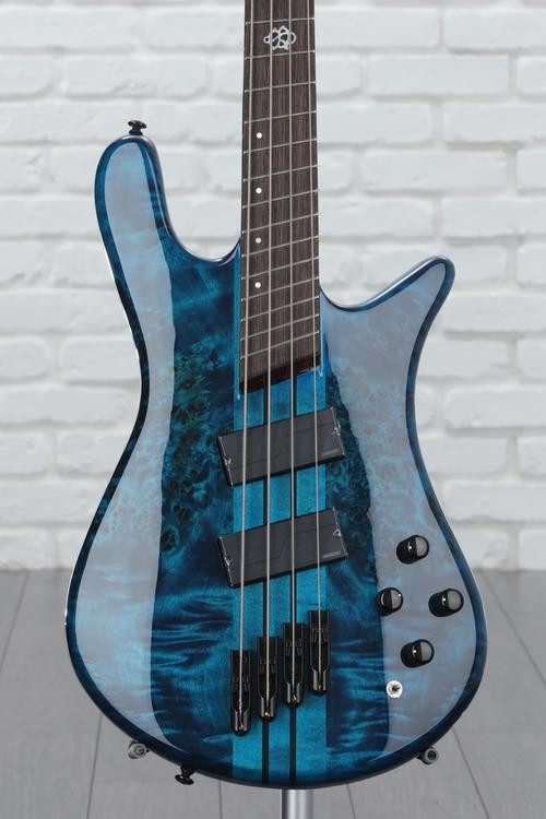 Spector NS Dimension 4 Bass Guitar - Black and Blue Gloss | Sweetwater