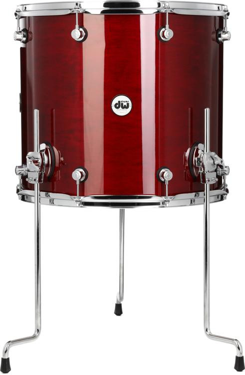 DW Design Series Floor Tom - 16-inch x 18-inch, Cherry Stain | Sweetwater