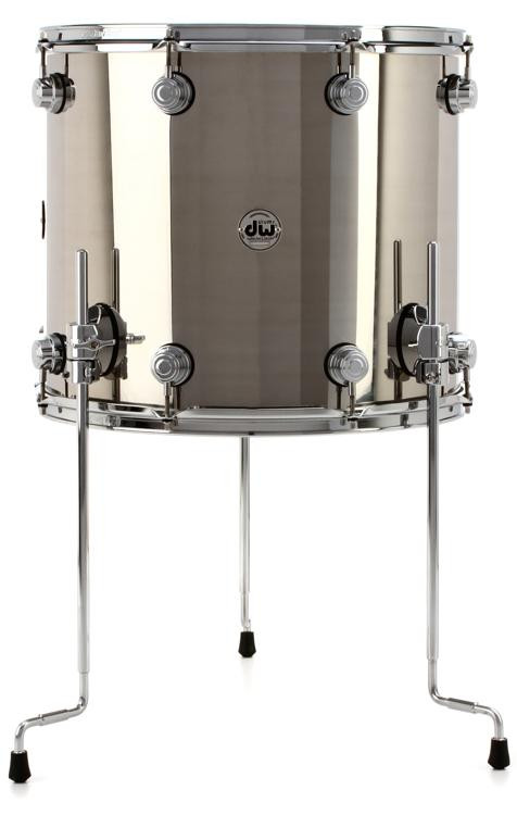 DW Collector's Series Stainless Steel Floor Tom - 16 x 18 inch | Sweetwater
