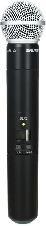 Shure SLX2/SM58 Wireless Handheld Microphone Transmitter - H19 Band | Sweetwater