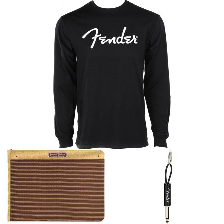 Fender Long-sleeve Logo T-shirt Gift Bundle - X-Large | Sweetwater