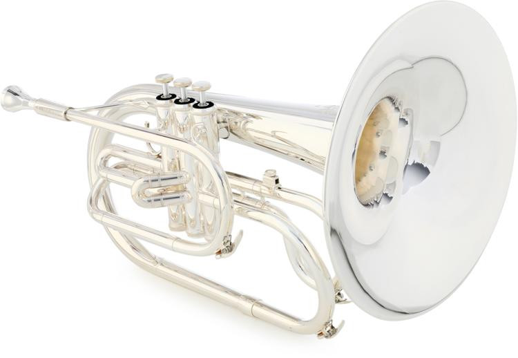 King KMP411S Marching Mellophone - Silver-plated | Sweetwater