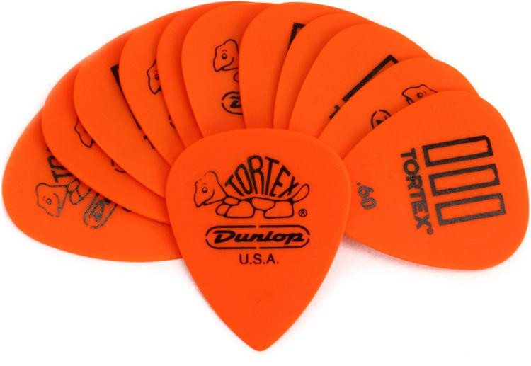 Dunlop Tortex TIII Guitar Picks - .60mm Orange (12-pack) | Sweetwater