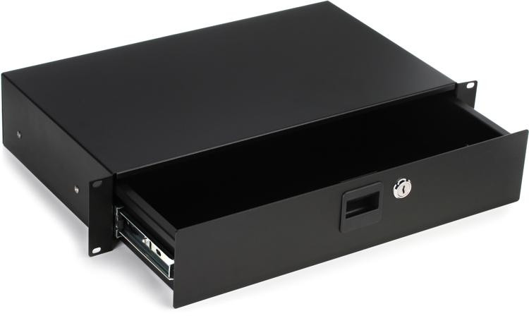 On-Stage RDLS2000 2U Shallow Locking Rack Drawer | Sweetwater