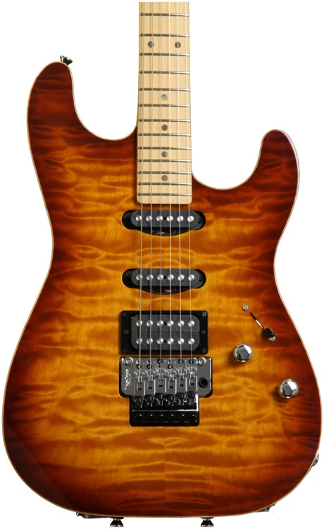 Schecter USA Contoured Exotic Top Guitar - Golden Honey Burst | Sweetwater