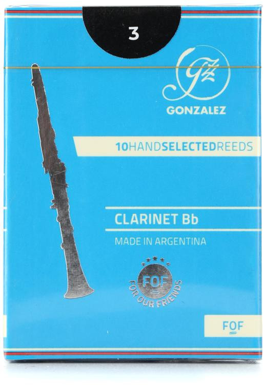 Gonzalez Reeds FOF Reeds for Bb Clarinet - 3.0 (10-pack) | Sweetwater