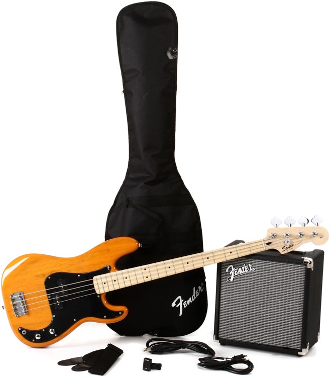 Squier Precision Bass Pack with Rumble 15 Amplifier - Butterscotch ...
