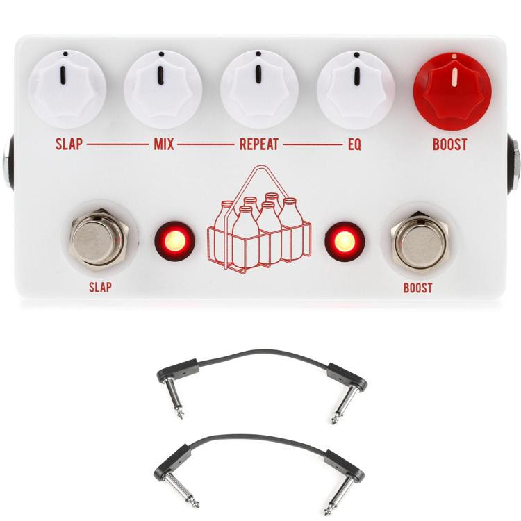 JHS The Milkman Echo/Slap Delay Pedal with Boost with 3 Patch Cables ...