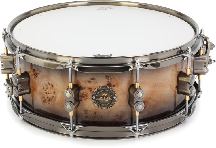 PDP Limited Mapa Burl Snare Drum - 5.5-inch x 14-inch, Mapa Burl to ...