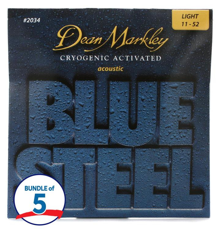 Dean Markley 2034 Blue Steel 92/8 Bronze Cryogentic Activated Acoustic ...