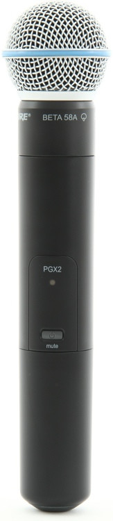 Shure PGX2/BETA58 Handheld Wireless Transmitter - J6 Band, 572 - 590 ...
