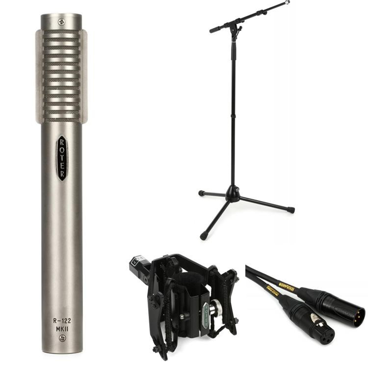 Royer R-122 MKII Active Ribbon Microphone Bundle with Stand and Cable ...
