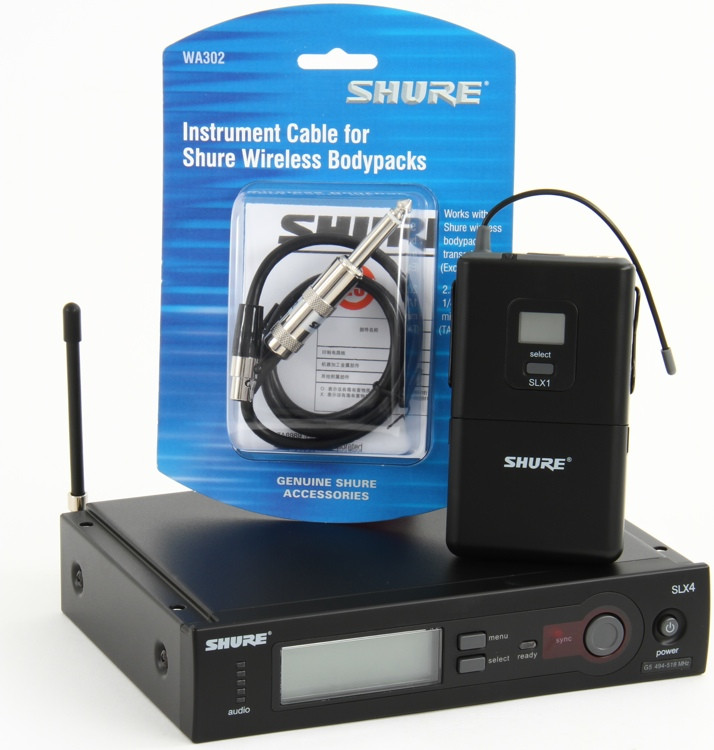 Shure SLX14 Instrument Wireless System - G5 Band, 494-518 MHz | Sweetwater