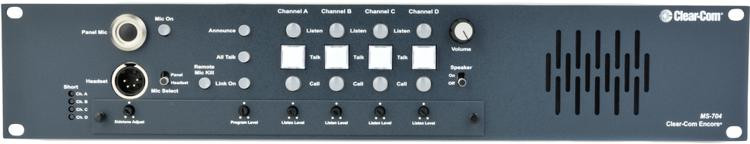 Clear-Com MS-704 2RU 4-Channel Main Station | Sweetwater