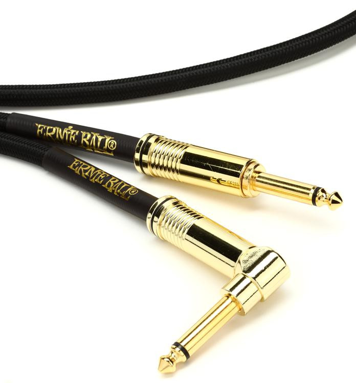 Ernie Ball P06086 Braided Straight to Right Angle Instrument Cable- 18 ...