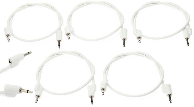 Tiptop Audio Stackcable Eurorack Patch Cable - 50cm, White (5-pack ...