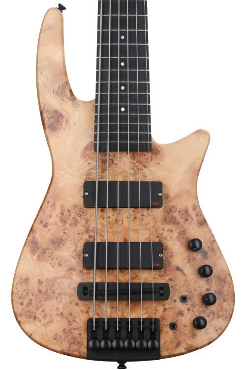 NS Design CR6 Radius Bass Guitar - Poplar Burl - Sweetwater USA Exclusive