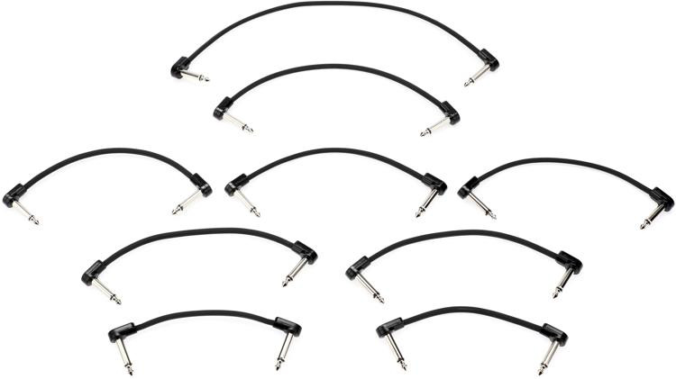 Fender Blockchain Patch Cable Kit - Right Angle to Right Angle - Small, Black | Sweetwater