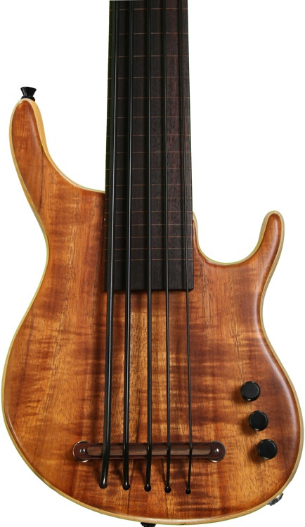 Kala U Bass Exotic Custom Solid-Body U-Bass - Figured Koa Top, 5-String ...