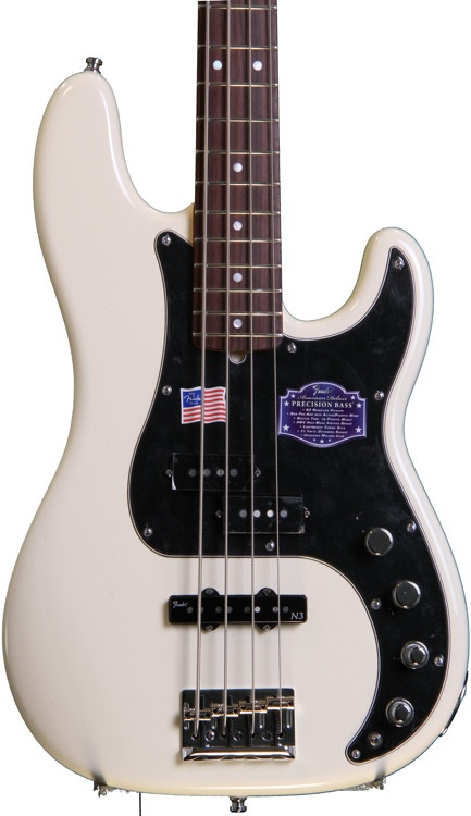 Fender American Deluxe Precision Bass - Olympic White | Sweetwater