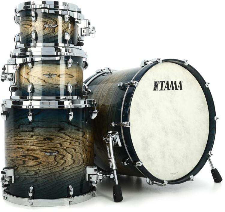 Tama STAR Walnut TW42RZS 4-piece Shell Pack - Indigo Japanese Sen Burst ...