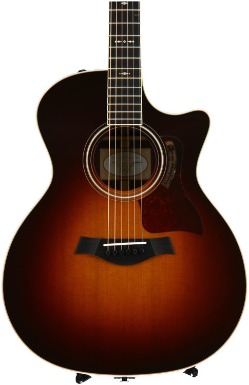 Taylor 714ce Acoustic Electric w/Cutaway, Cedar Top - Vintage Sunburst ...