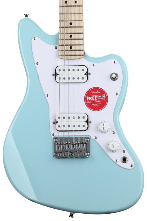 Squier Mini Jazzmaster HH Electric Guitar - Daphne Blue with Maple ...
