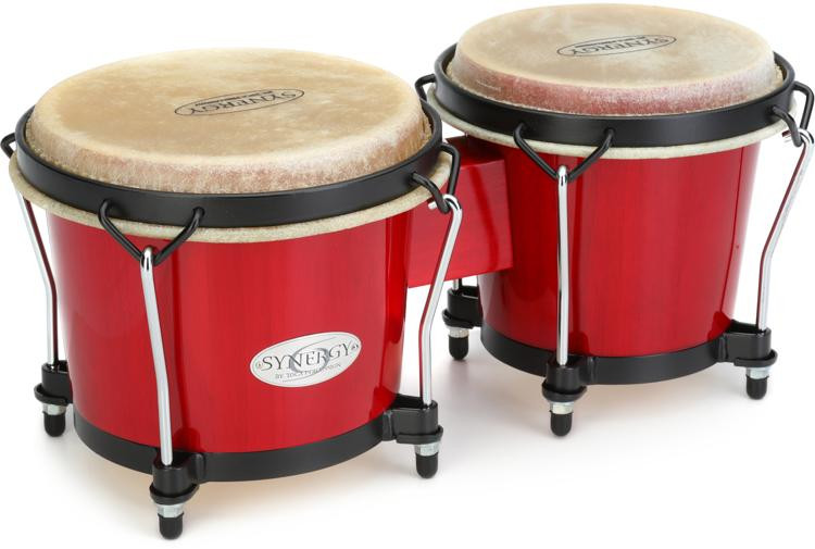 Toca Percussion Synergy Wood Bongos - Rio Red | Sweetwater