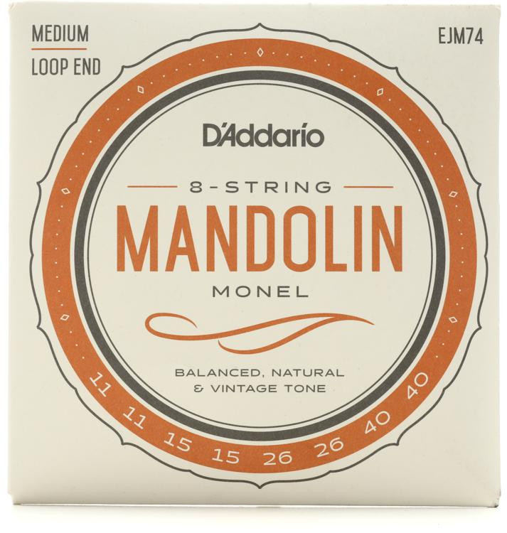D'Addario EJM74 Monel Loop End Mandolin Strings - .011-.040 Medium | Sweetwater