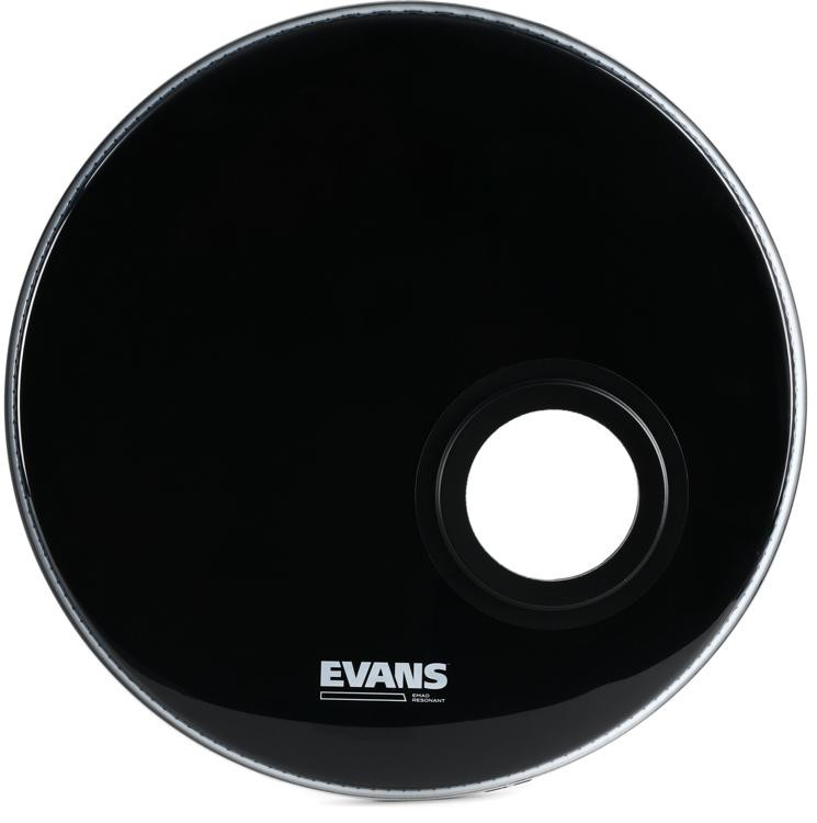 Evans EMAD Resonant Black Bass Drumhead - 18 inch | Sweetwater