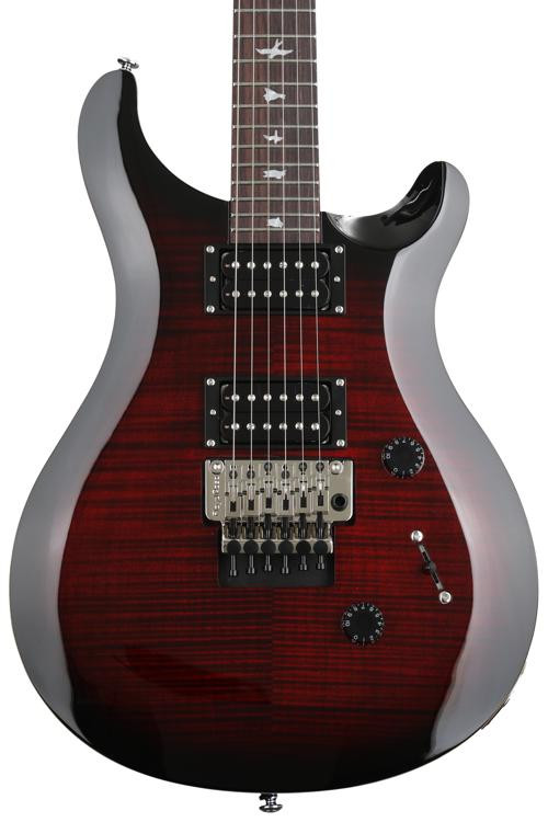 PRS SE Custom 24 Floyd Electric Guitar - Fire Red Burst | Sweetwater