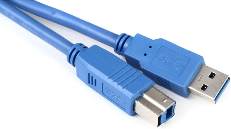 Hosa SuperSpeed USB 3.0 Cable - Type A to Type B, 10' | Sweetwater