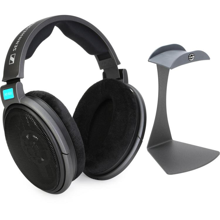 Sennheiser HD 600 Open-back Audiophile/Professional Headphones and K&M ...