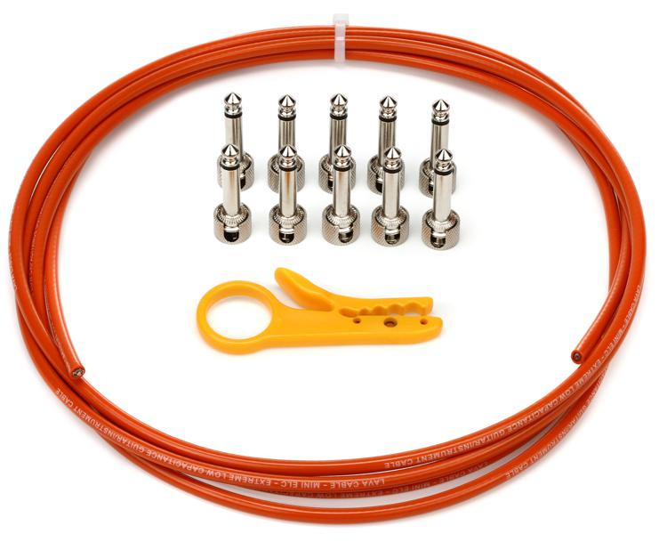 Lava Cable Mini ELC Pedalboard Cable Kit - 10 foot - Orange | Sweetwater