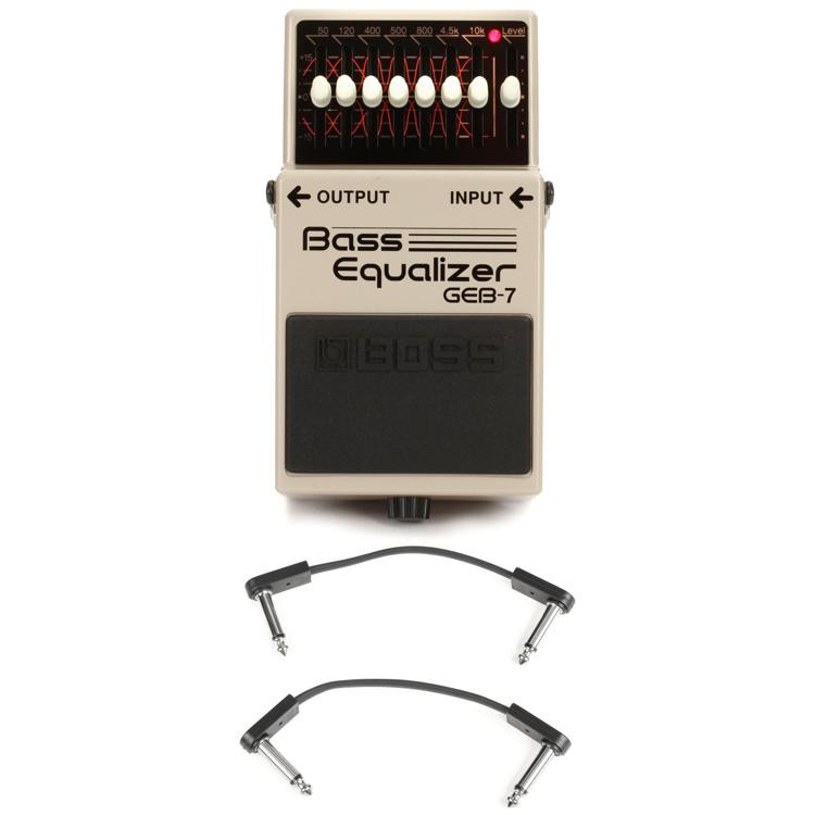 Boss GEB-7 7-band Bass EQ Pedal with 3 Patch Cables | Sweetwater
