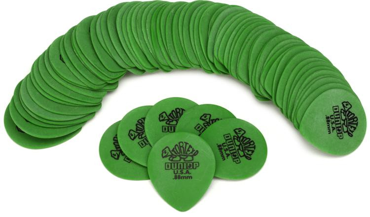 Dunlop 413R088 Tortex Teardrop Guitar Picks - .88mm Green (72-pack ...