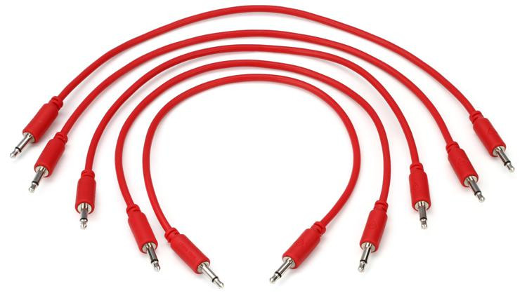 Black Market Eurorack Patch Cable 5-pack - 25cm Red | Sweetwater