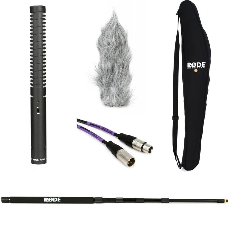 Rode NTG-1 Shotgun Condenser Microphone Boompole Bundle | Sweetwater