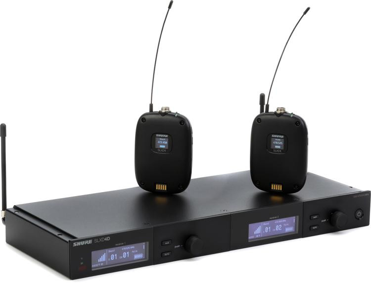 Shure SLXD14D Dual Wireless Bodypack System - G58 Band | Sweetwater